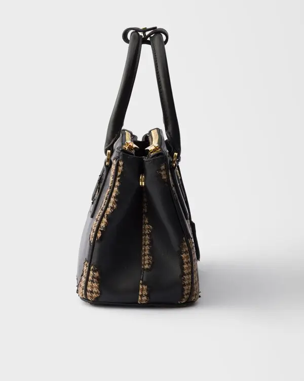 Prada Galleria Small Nappa Leather And Wool Bag