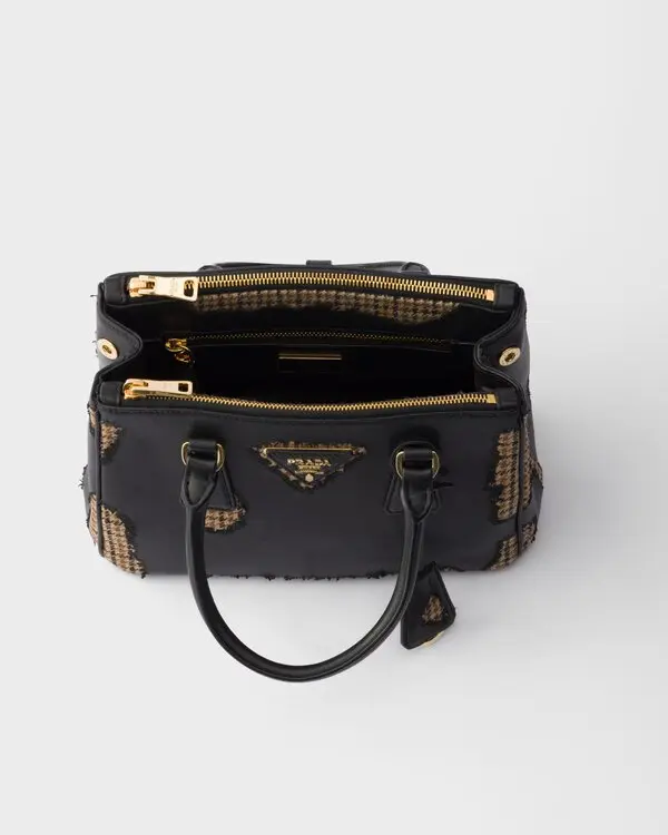 Prada Galleria Small Nappa Leather And Wool Bag