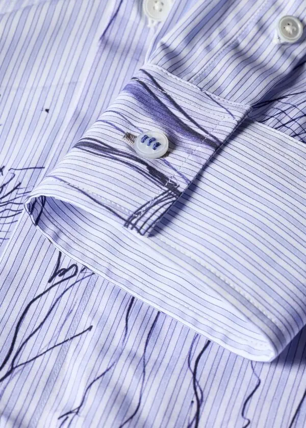 Paul Smith Light Illustration Stripe Oversized Shirt
