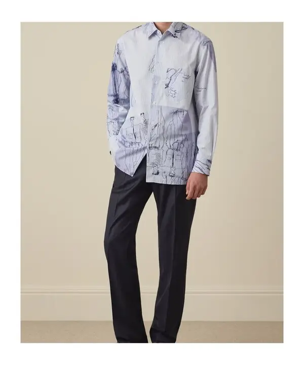 Paul Smith Light Illustration Stripe Oversized Shirt