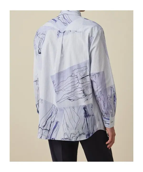 Paul Smith Light Illustration Stripe Oversized Shirt