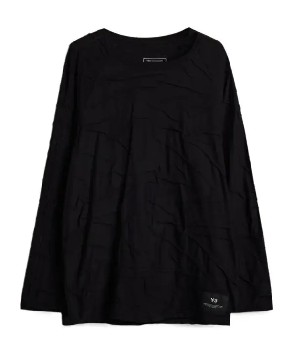 Y3 Pleated Oversized Long-sleeve T-shirt