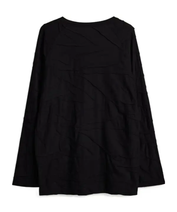 Y3 Pleated Oversized Long-sleeve T-shirt
