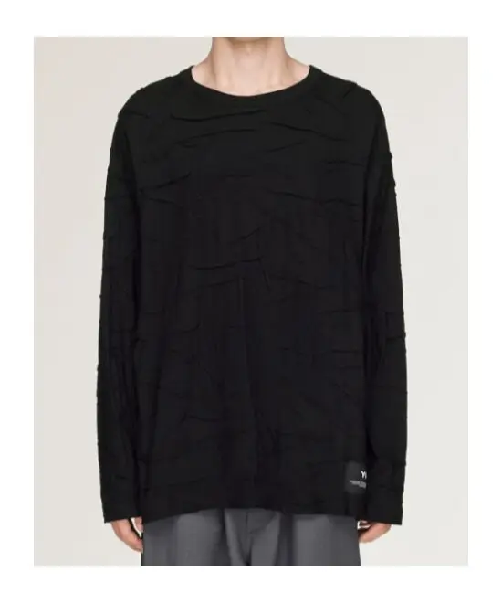 Y3 Pleated Oversized Long-sleeve T-shirt