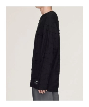 Y3 Pleated Oversized Long-sleeve T-shirt