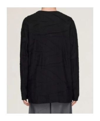 Y3 Pleated Oversized Long-sleeve T-shirt