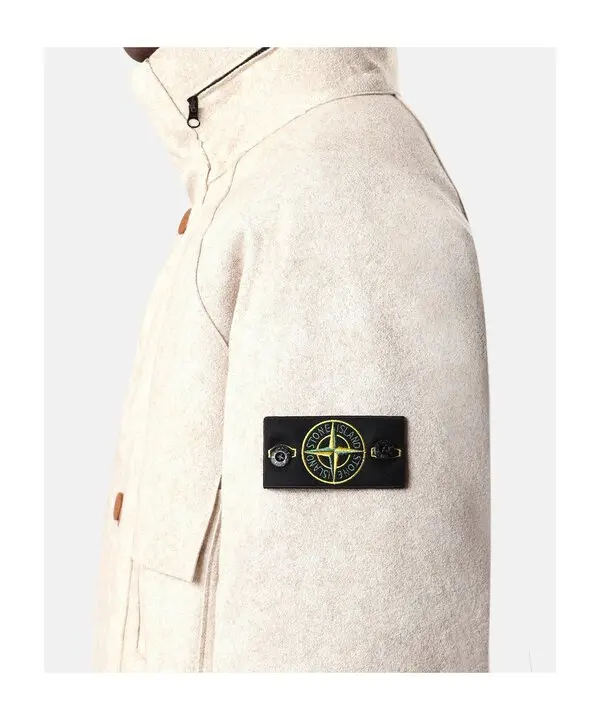 Stone Island Short Down Parka With Hood Insert