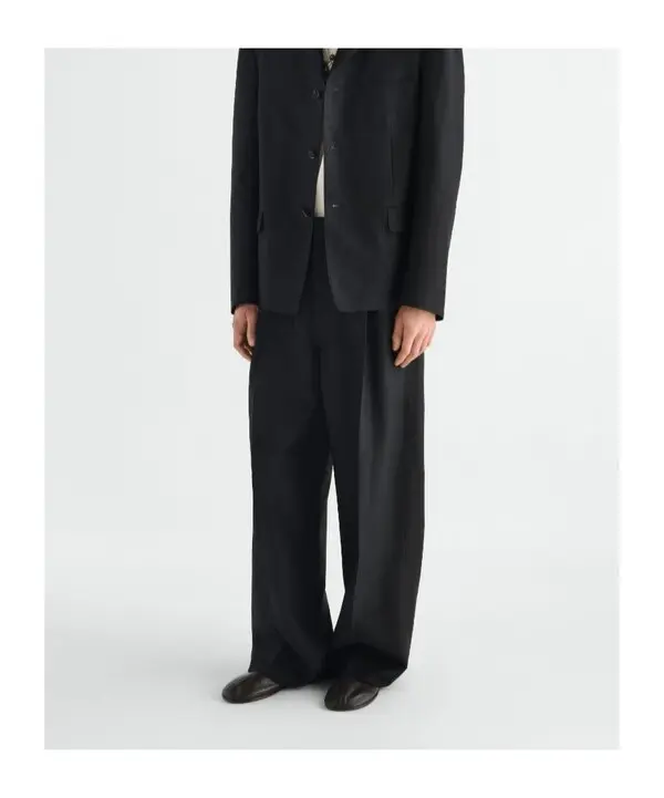 LEMAIRE Single Pleat Tailored Pants In Wool Mohair Toile