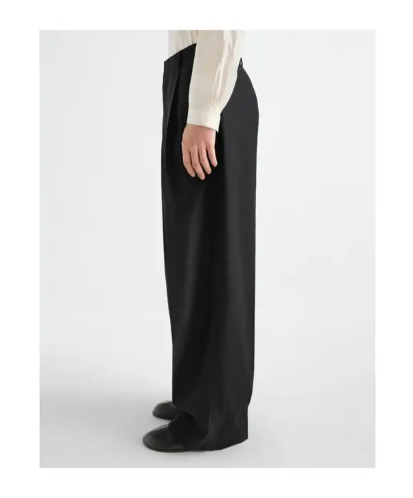 LEMAIRE Single Pleat Tailored Pants In Wool Mohair Toile