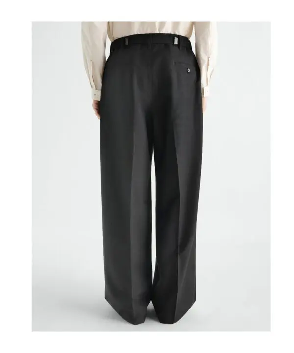 LEMAIRE Single Pleat Tailored Pants In Wool Mohair Toile