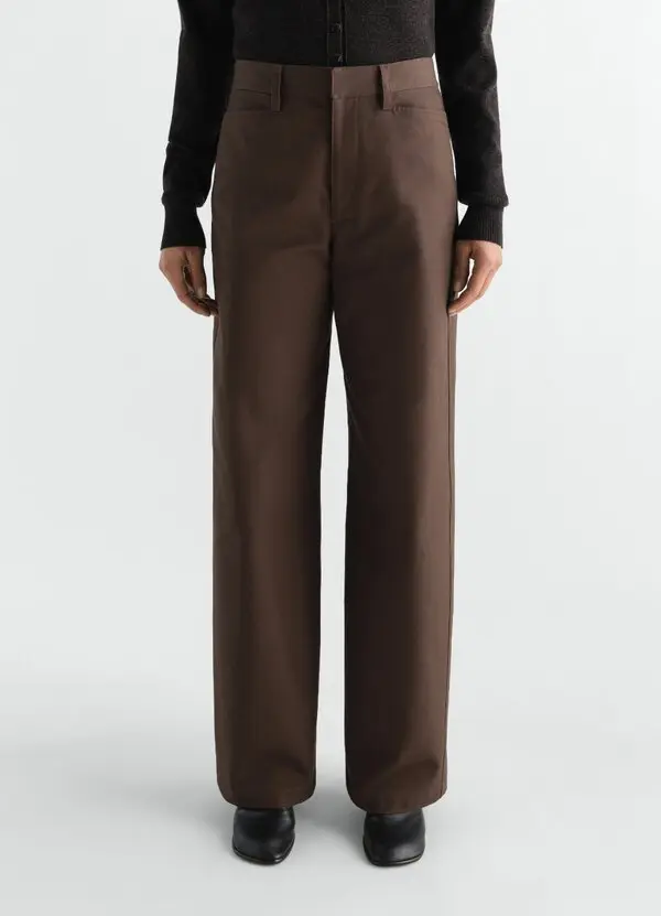LEMAIRE Straight Pants In Heavy Cotton Twill