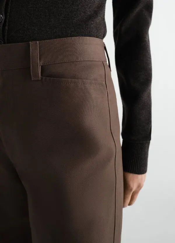 LEMAIRE Straight Pants In Heavy Cotton Twill
