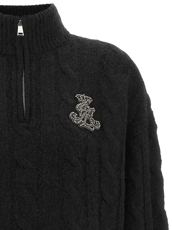Ralph Lauren Half-zip Cable-knit Sweater