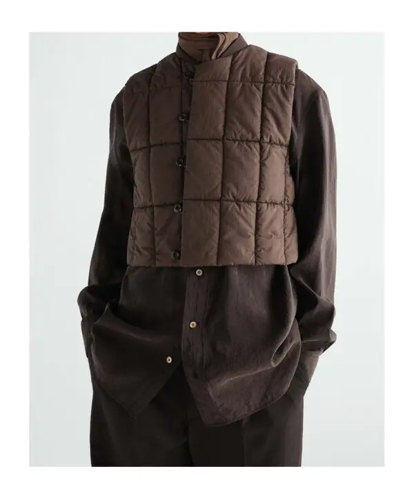 LEMAIRE Wadded Gilet In Water Repellent Cotton Nylon
