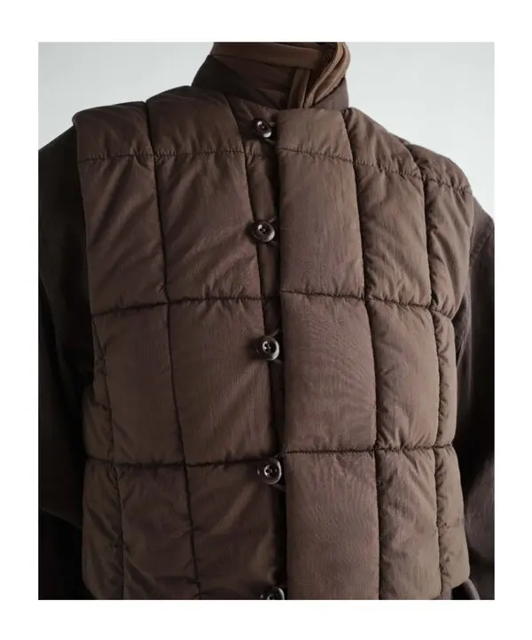 LEMAIRE Wadded Gilet In Water Repellent Cotton Nylon