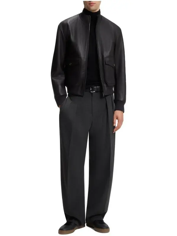 Hugo Boss Loose-fitting Wool Trousers