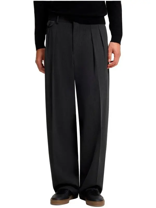Hugo Boss Loose-fitting Wool Trousers