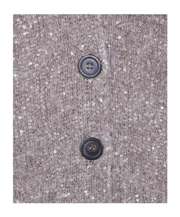 D.exterior Sequin Cropped Cardigan