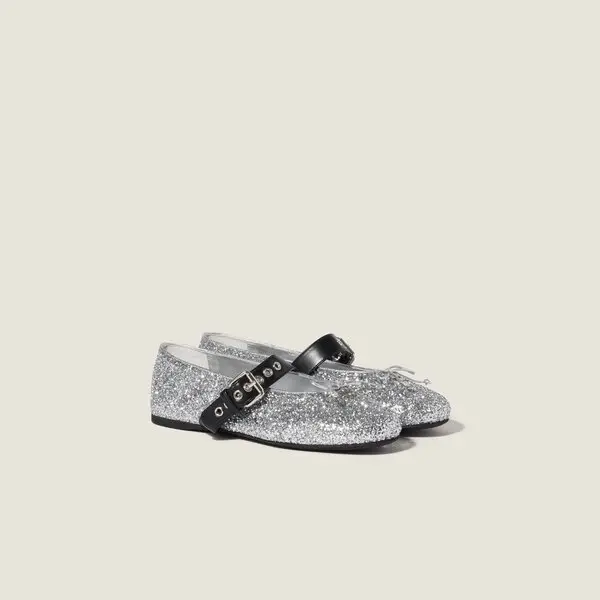Miu Miu Glitter Ballerinas