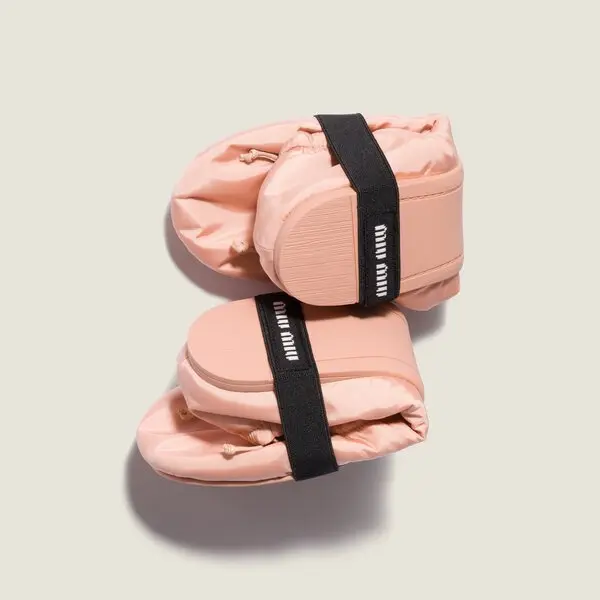 Miu Miu Foldable Technical Fabric Ballerinas