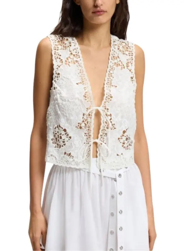 Hugo Boss Lace Tie-fastening Top