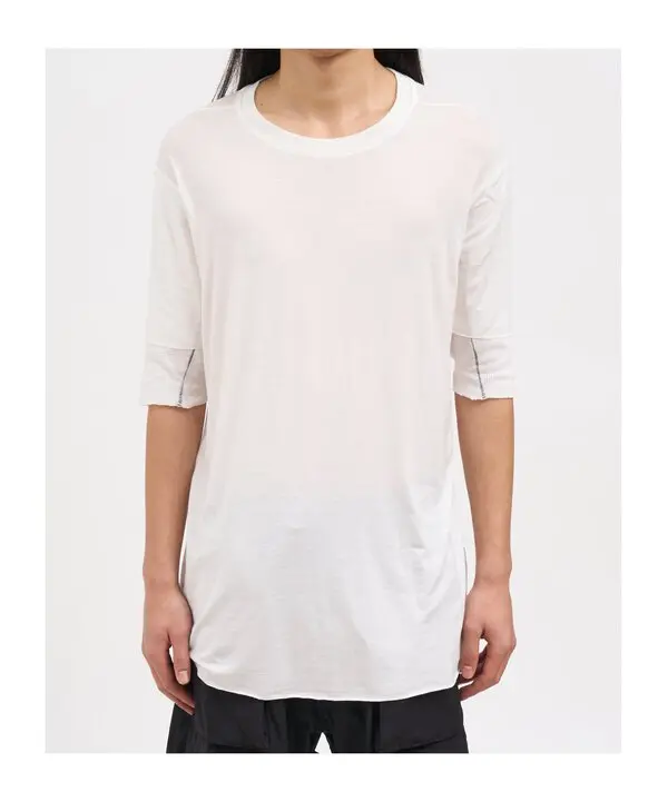 THOM KROM Layered Look Elbow Length Crew Neck T-shirt