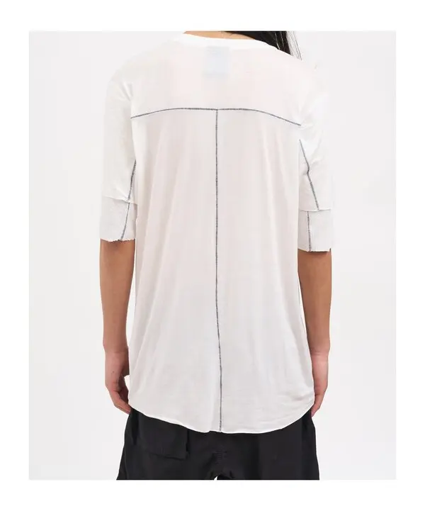 THOM KROM Layered Look Elbow Length Crew Neck T-shirt