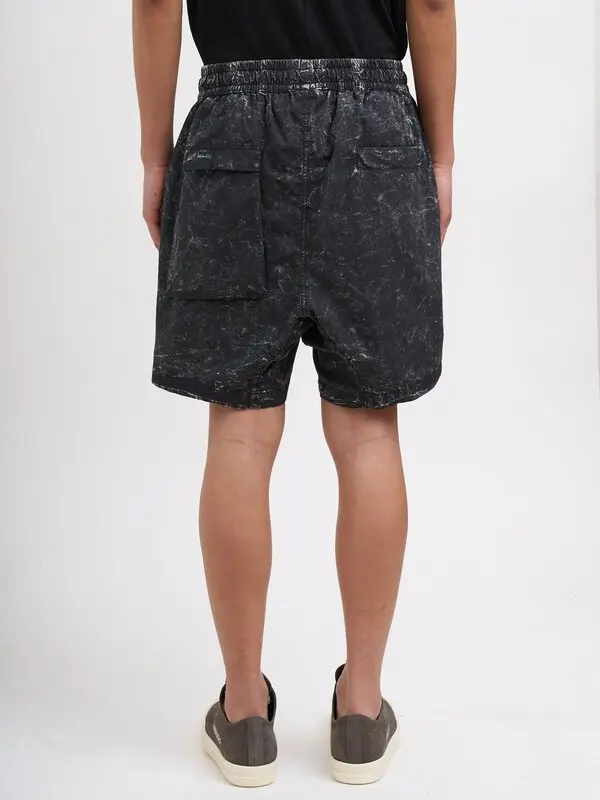 THOM KROM Marble-print Drop-crotch Shorts