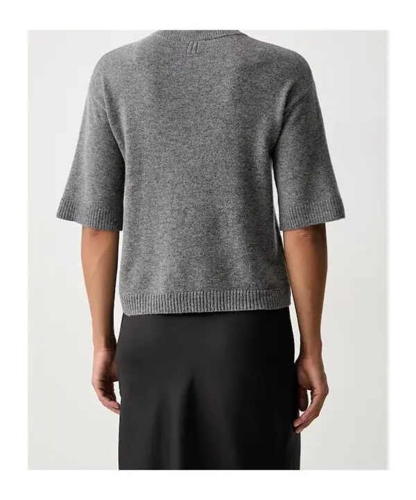 Marella Crew-neck Knit Top - Grey