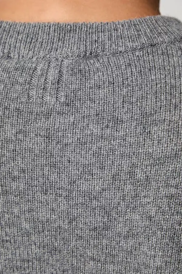 Marella Crew-neck Knit Top - Grey