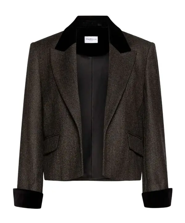 Marella Long-sleeve Cropped Blazer