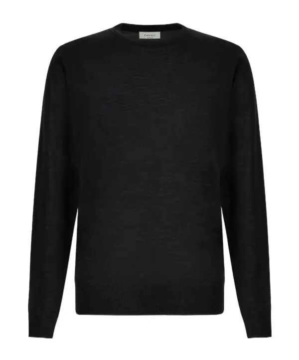 Canali Ribbed Crew Neck Knitwear