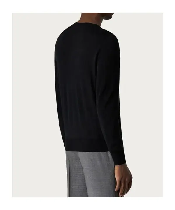 Canali Ribbed Crew Neck Knitwear