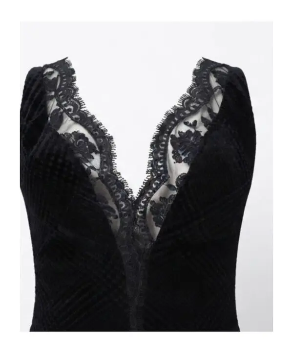 ERMANNO FIRENZE Lace Backless Maxi Dress