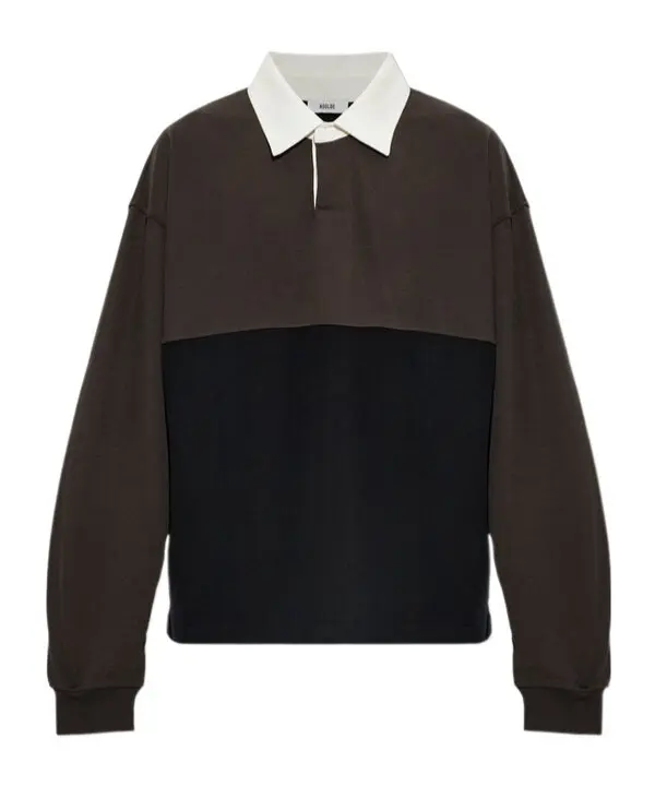 AGOLDE Color Block Long Sleeve Rugby Shirt