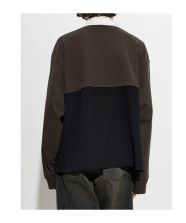 AGOLDE Color Block Long Sleeve Rugby Shirt