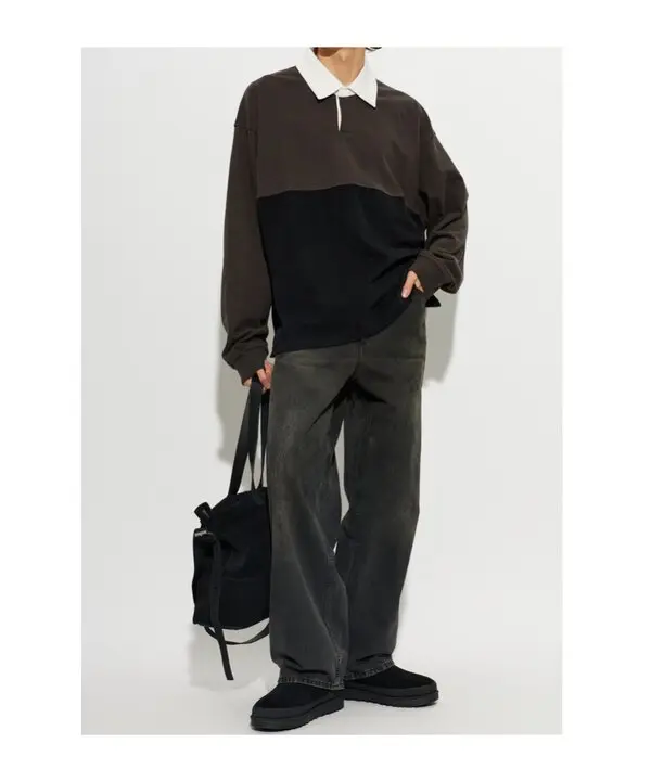 AGOLDE Color Block Long Sleeve Rugby Shirt