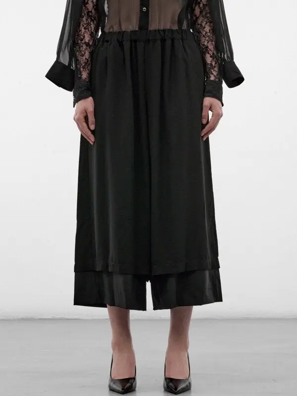 Comme Des Garçons Layered Wide-leg Trousers