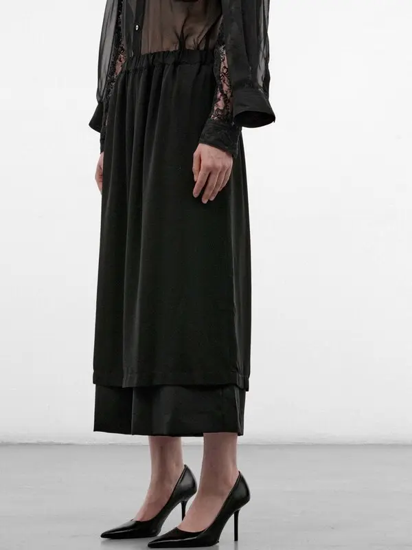 Comme Des Garçons Layered Wide-leg Trousers