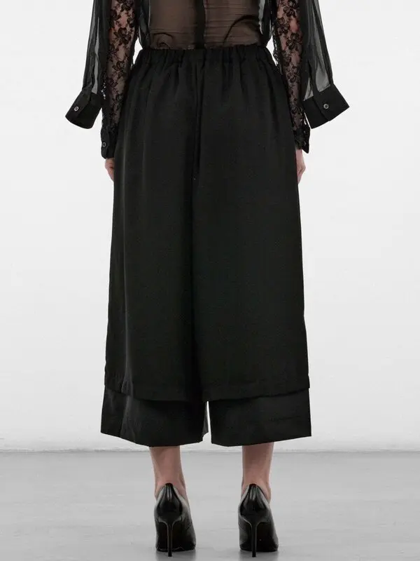 Comme Des Garçons Layered Wide-leg Trousers