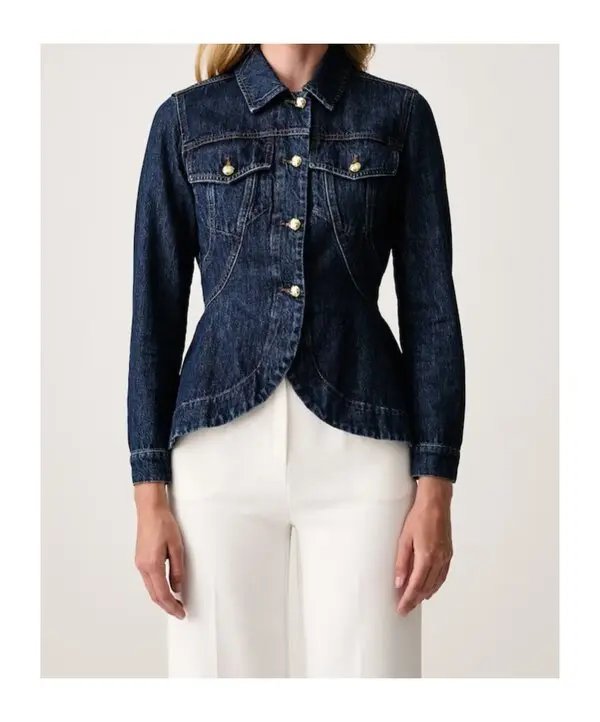 Marella Mlstrine Button-front Long-sleeve Denim Jacket
