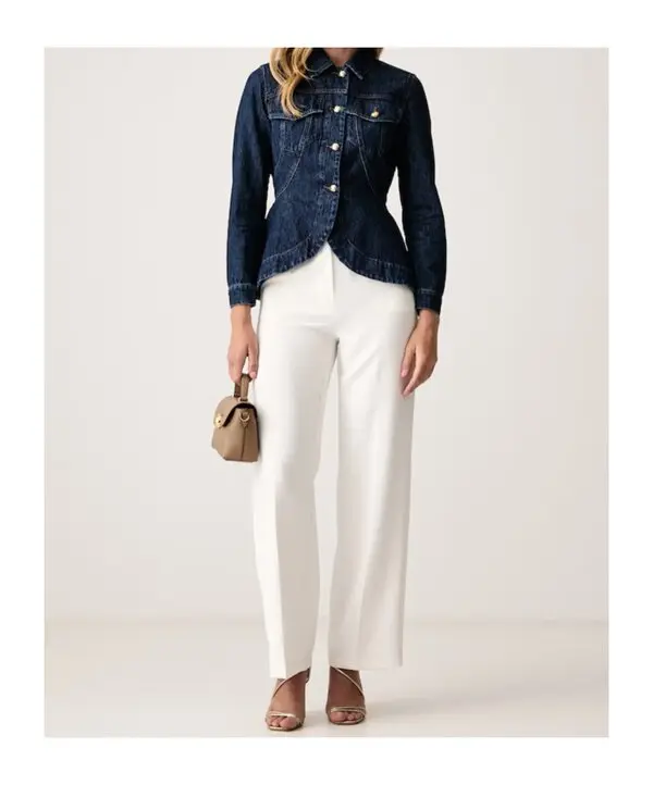 Marella Mlstrine Button-front Long-sleeve Denim Jacket