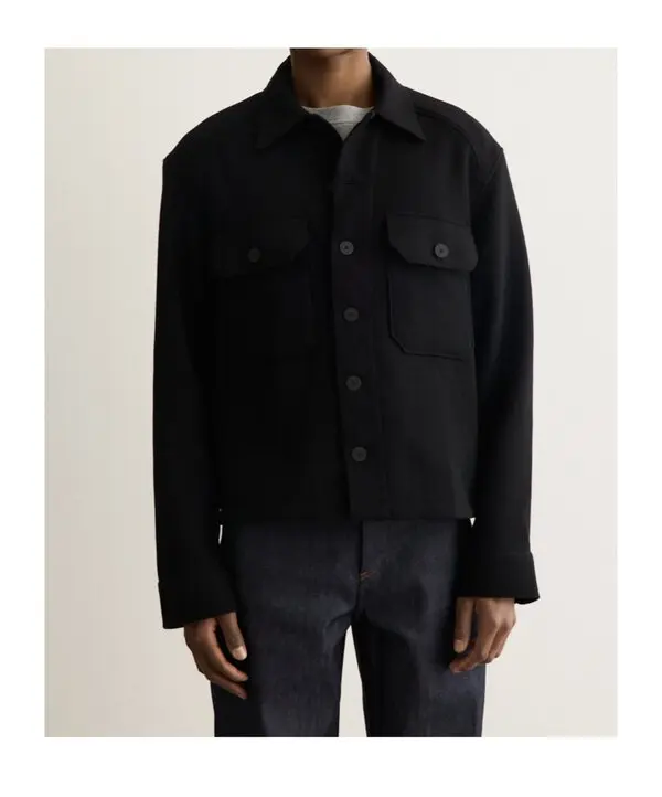 Studio Nicholson Long-sleeve, Wide-collar Jacket