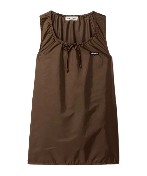 Miu Miu Technical Fabric Mini-dress - Ebony