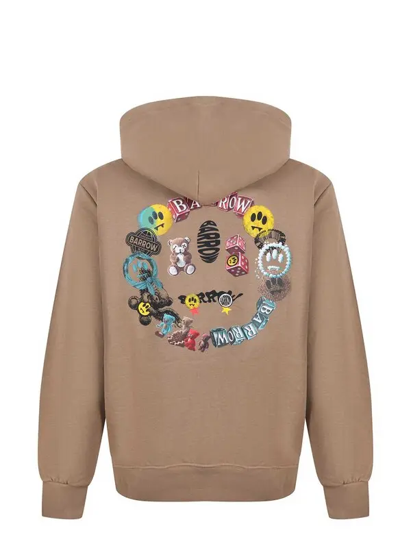 BARROW Graphic-print Pouch-pocket Hoodie