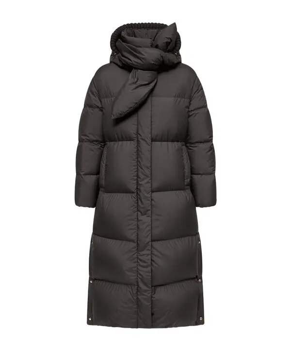 Moncler Ornement Hooded Long Down Jacket