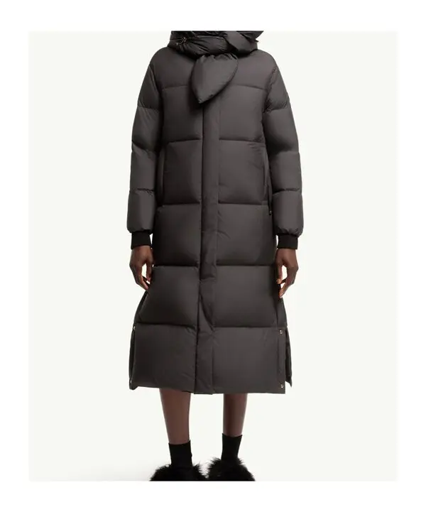 Moncler Ornement Hooded Long Down Jacket
