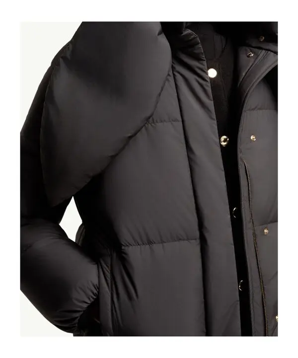 Moncler Ornement Hooded Long Down Jacket