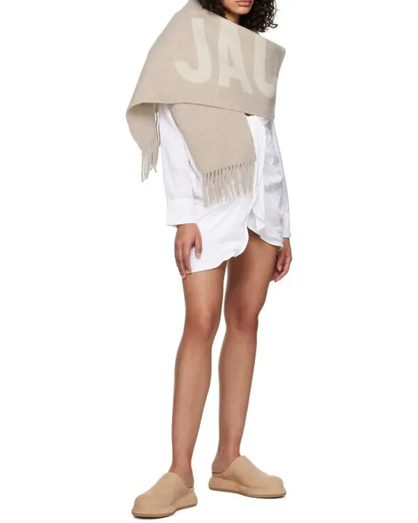 Jacquemus Logo Detailed Fringed Scarf