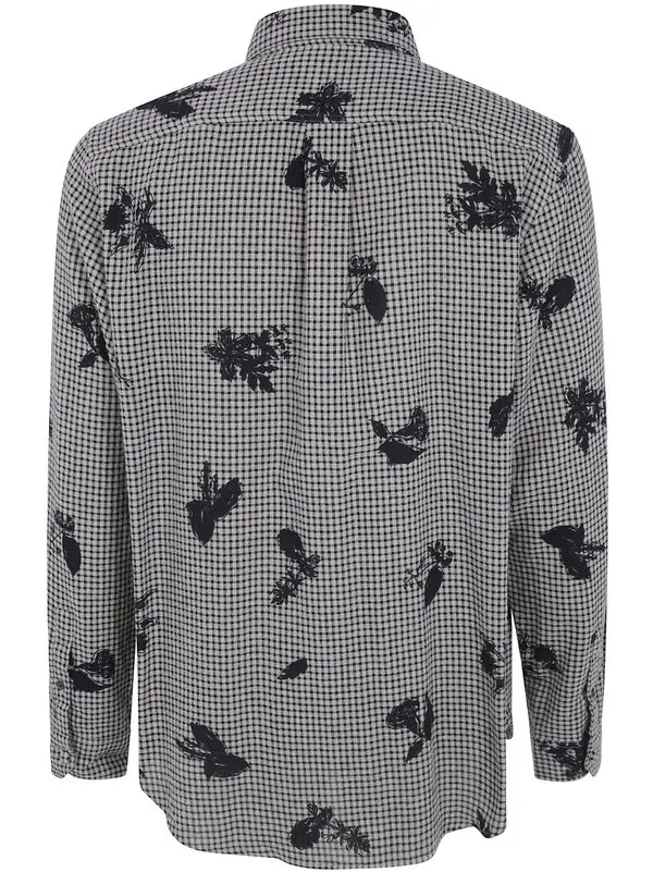 Paul Smith Floral-print Gingham Shirt